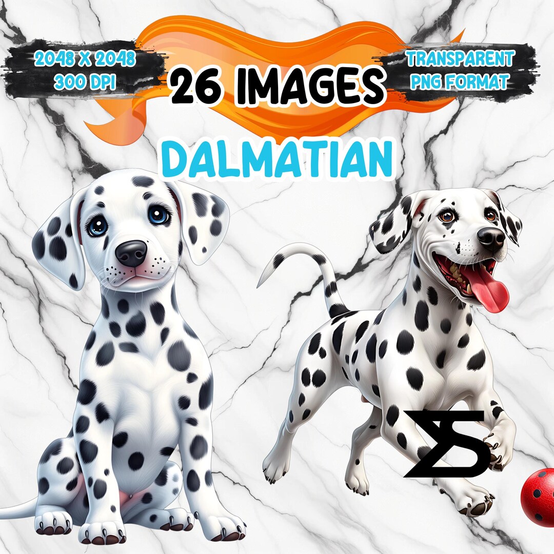 Watercolor Dalmatian PNG Image on Transparent Background, Digital ...