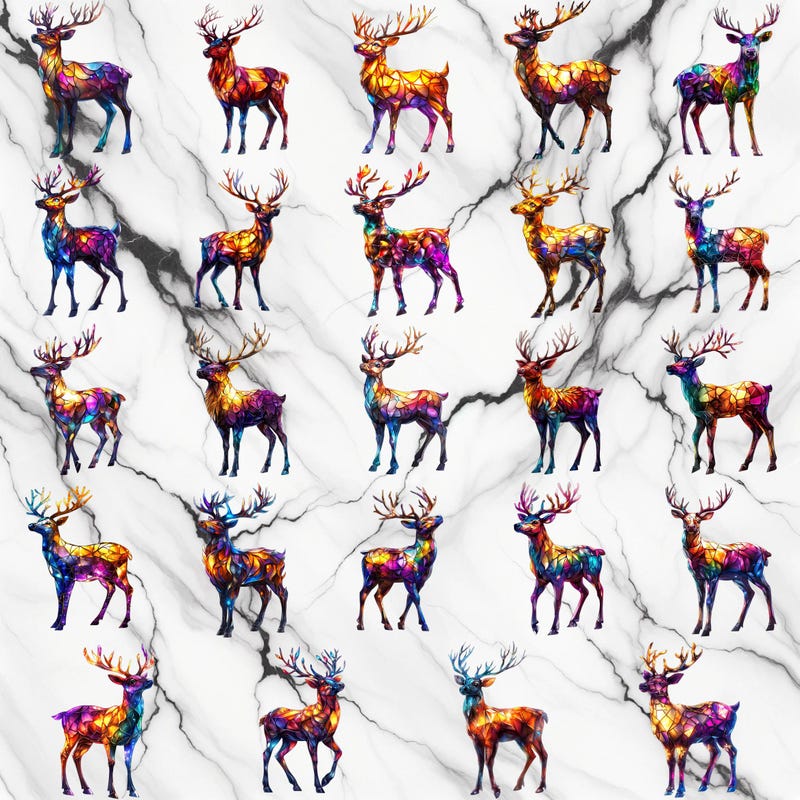 Reindeer Watercolor Image - Etsy