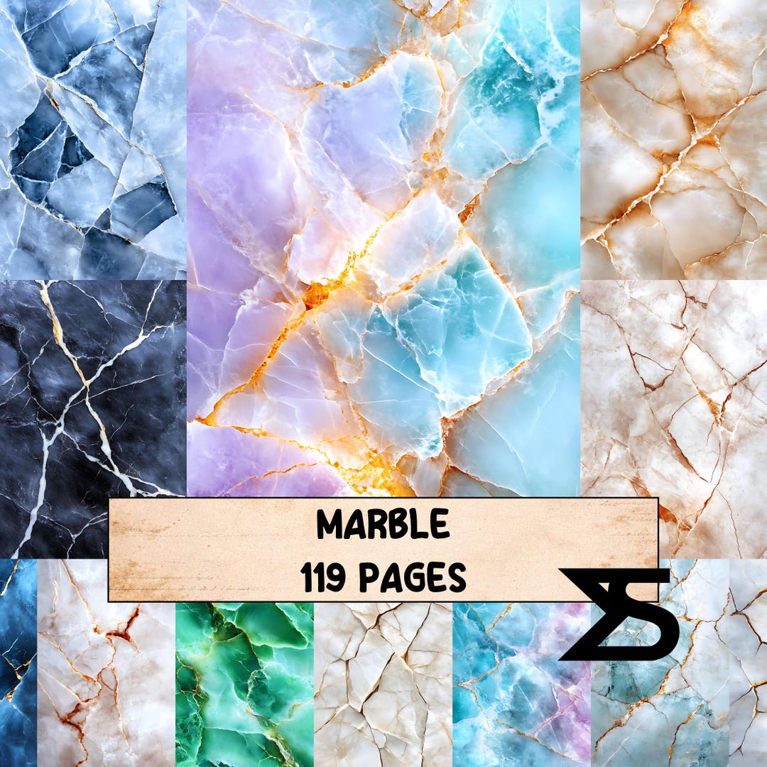 Marble Junk Journal Set Vintage Marble Papers Ephemera Pack Printable ...