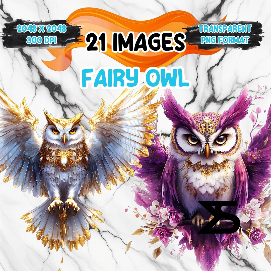 Watercolor Fairy Owl PNG Image on Transparent Background, Digital ...