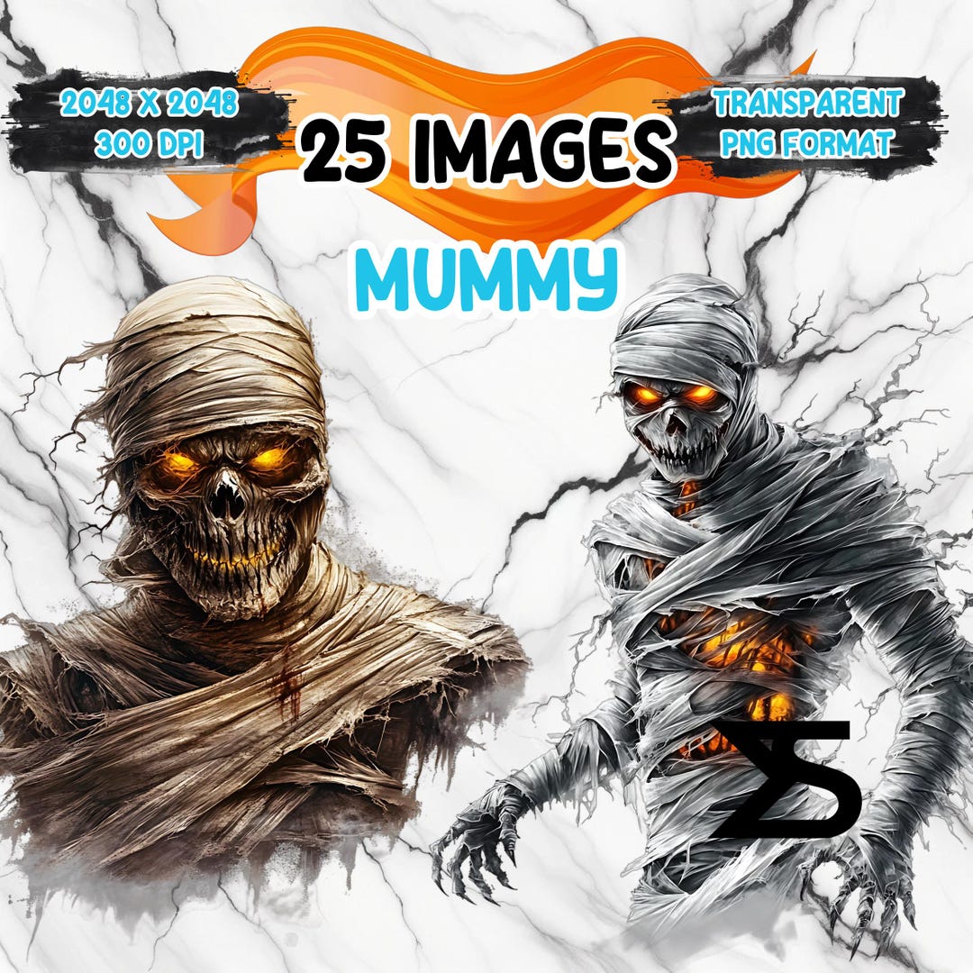 25 Watercolor Halloween Mummy Clipart , Mummy Clipart PNG, Clipart ...