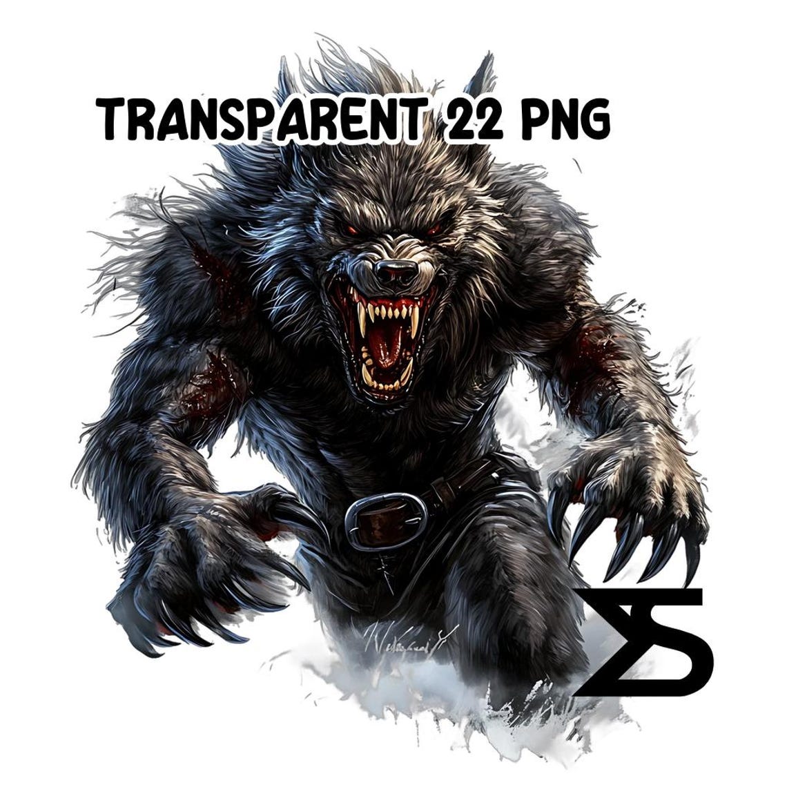 22 Watercolor Halloween Werewolf Clipart , Werewolf Clipart PNG ...