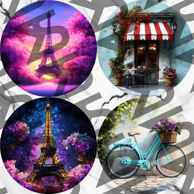 Paris Wind Spinner PNG Sublimation Design, Wind Spinner Design PNG ...