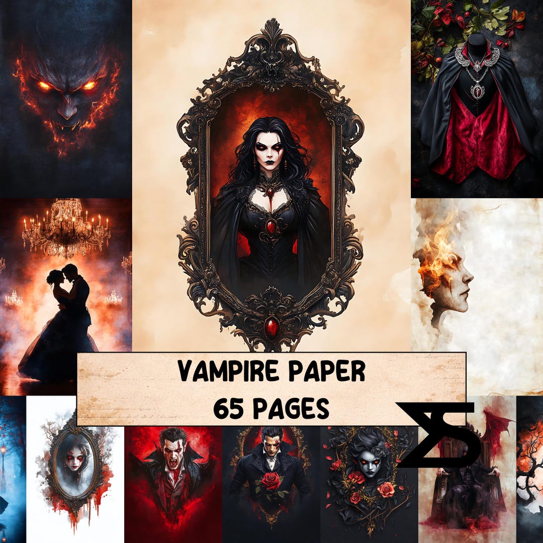 Vampire Paper Vintage Gothic Junk Journal Kit With Ephemera Papers ...