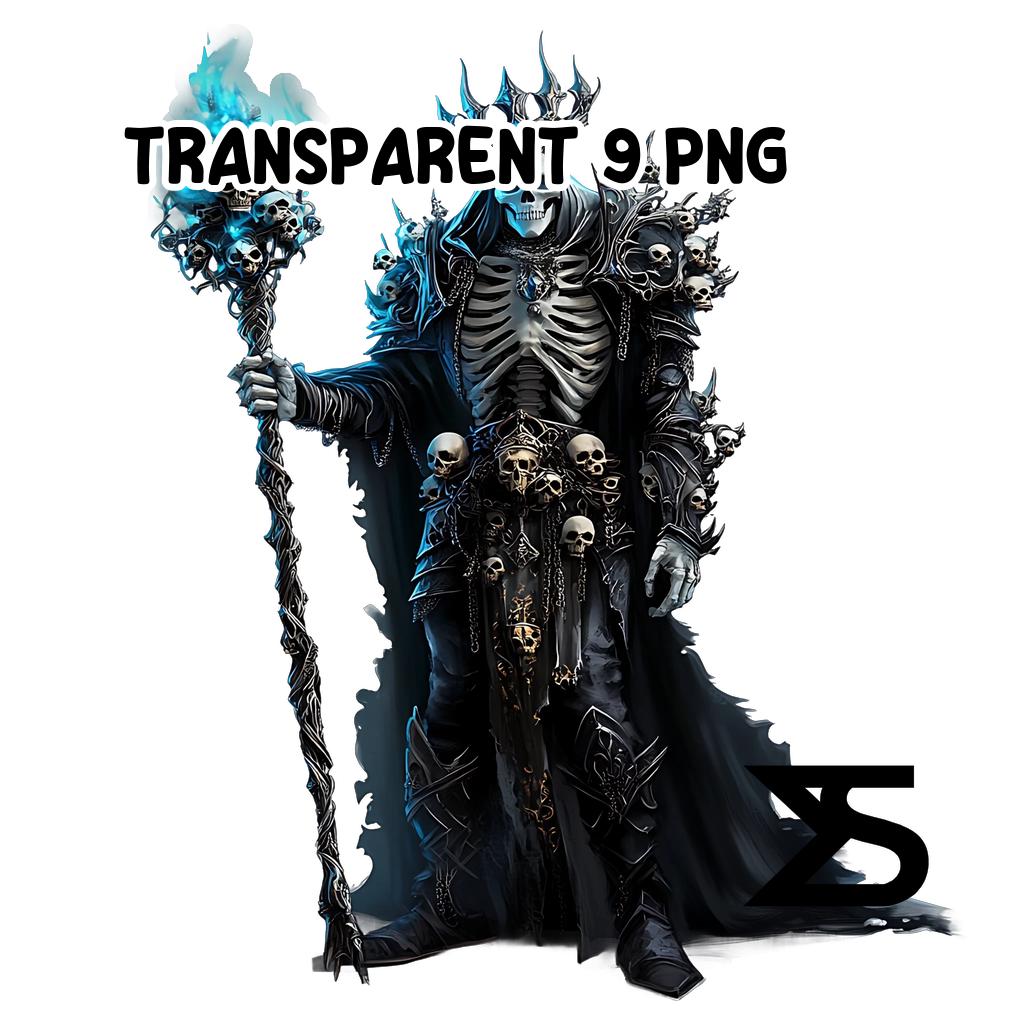 Watercolor Skeleton Lich PNG Image With Transparent Background, Lich ...