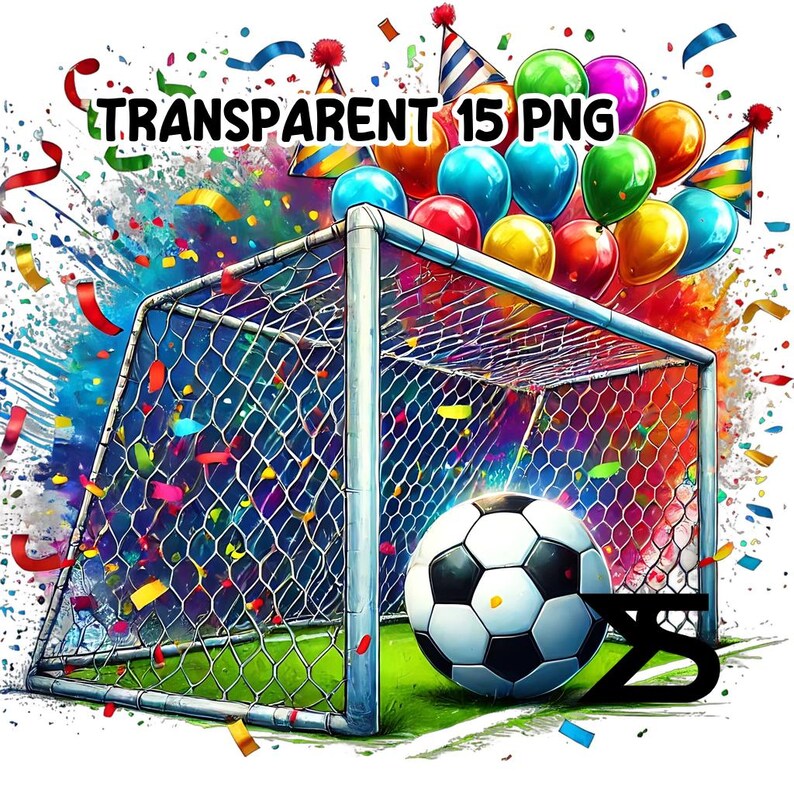 15 Watercolor Football Party Clipart , Soccer Party Clipart, Clipart ...