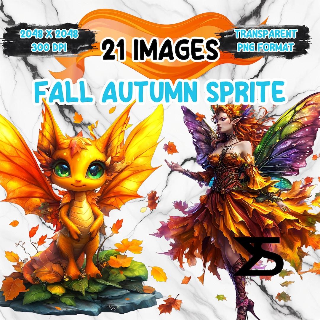 Watercolor Fall Autumn Sprite PNG Image on Transparent Background ...
