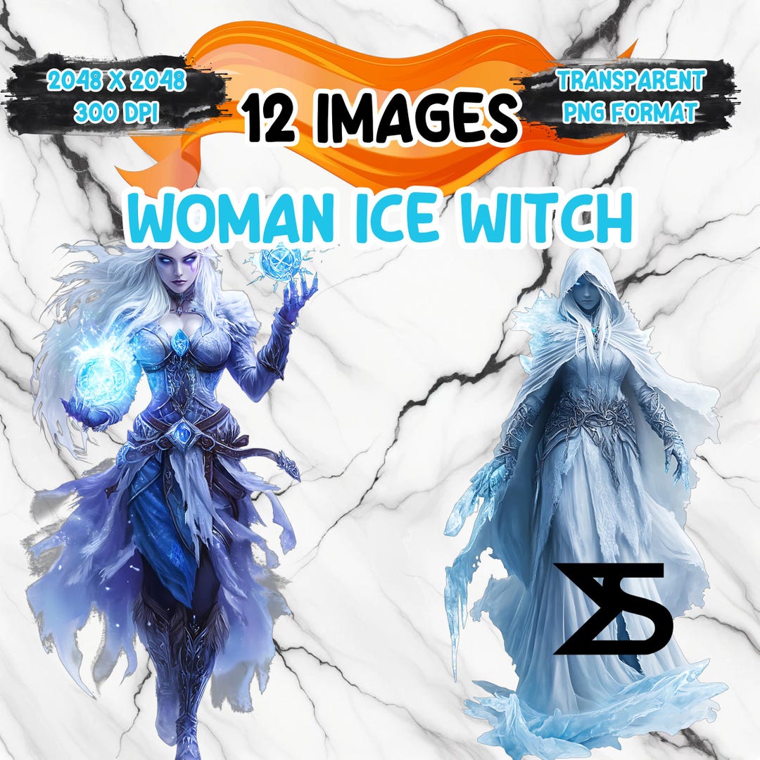 Watercolor Woman Ice Witch PNG Clipart Image, Transparent Background ...