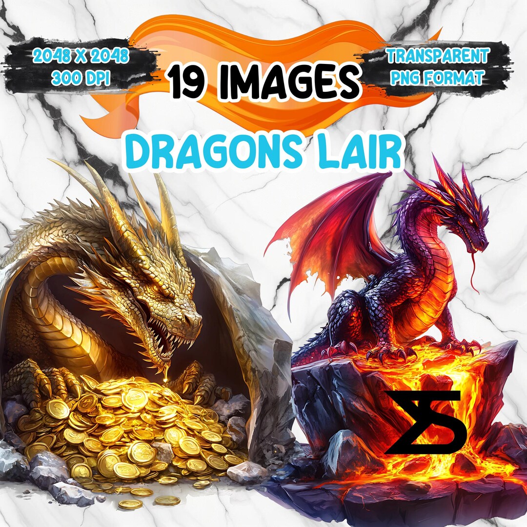 Watercolor Dragons Lair PNG Image With Transparent Background, Clipart ...