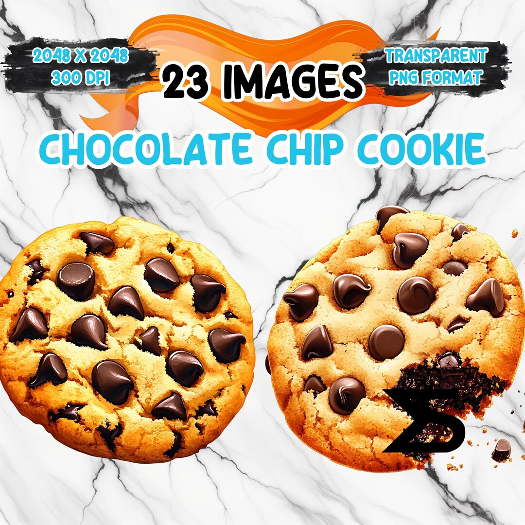 Watercolor Chocolate Chip Cookie PNG Image, Chocolate Chip Cookie ...