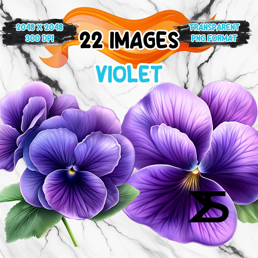 Watercolor Violet PNG Image on Transparent Background, Digital Sticker ...
