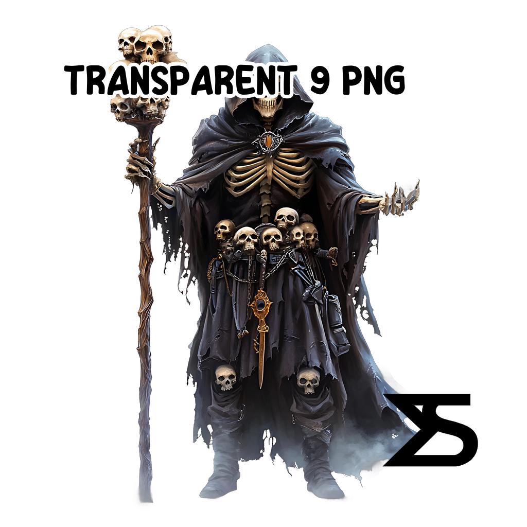 Watercolor Skeleton Lich PNG Image With Transparent Background, Lich ...
