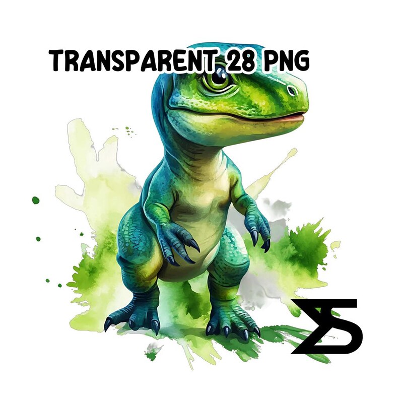28 Watercolor Baby Dinosaur Clipart , T-rex Clipart, Clipart Bundle ...