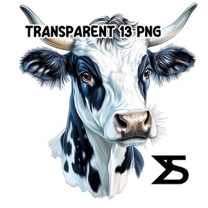 Kuh Clipart Bundle, Instant Download, kommerzielle Nutzung, Planer ...