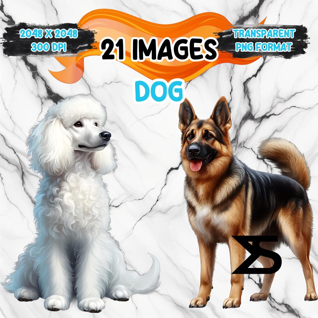 Watercolor Dog PNG Image, Dog Clipart Bundle, Commercial Use, Digital ...