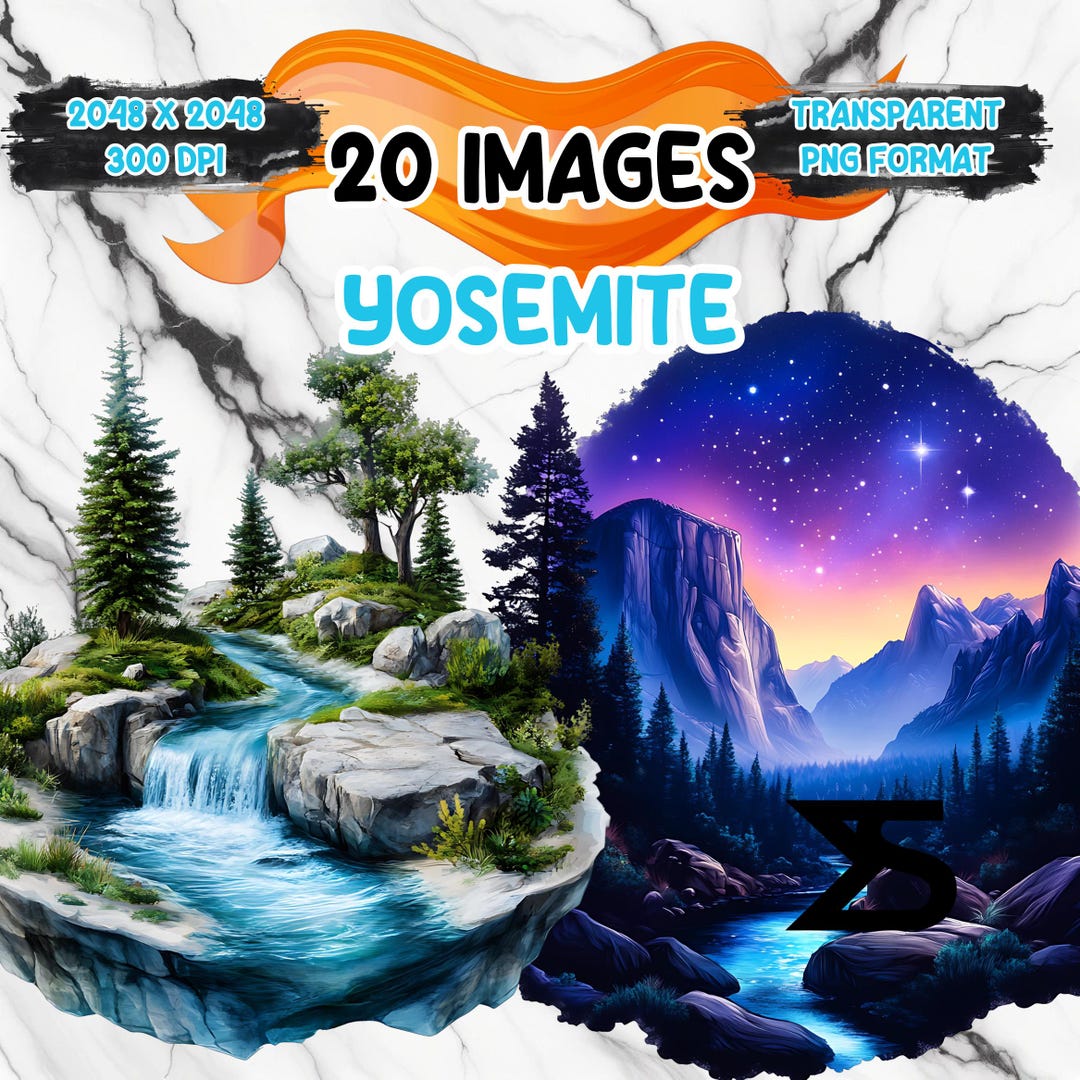 Watercolor Yosemite Landscape PNG Image With Transparent Background ...