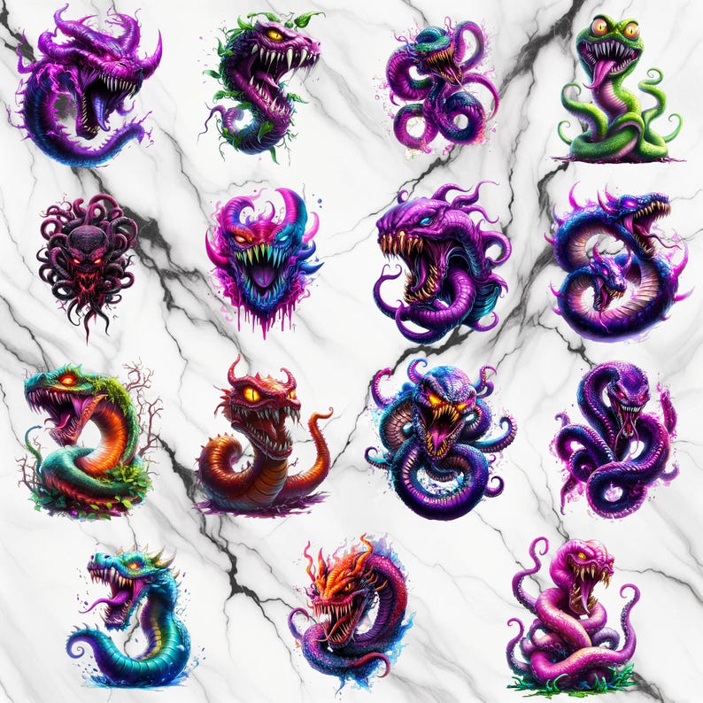Watercolor Mind-leeching Worms PNG Image on Transparent Background ...