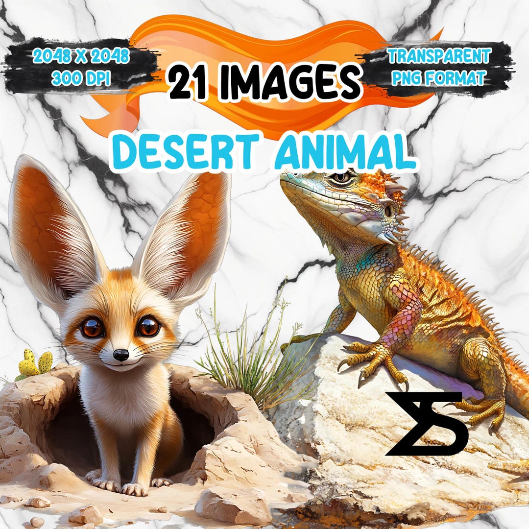 Watercolor Desert Animal PNG Image, Desert Clipart Bundle, Commercial ...