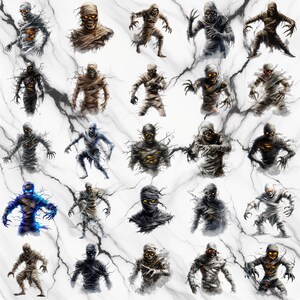 25 Watercolor Halloween Mummy Clipart , Mummy Clipart PNG, Clipart ...