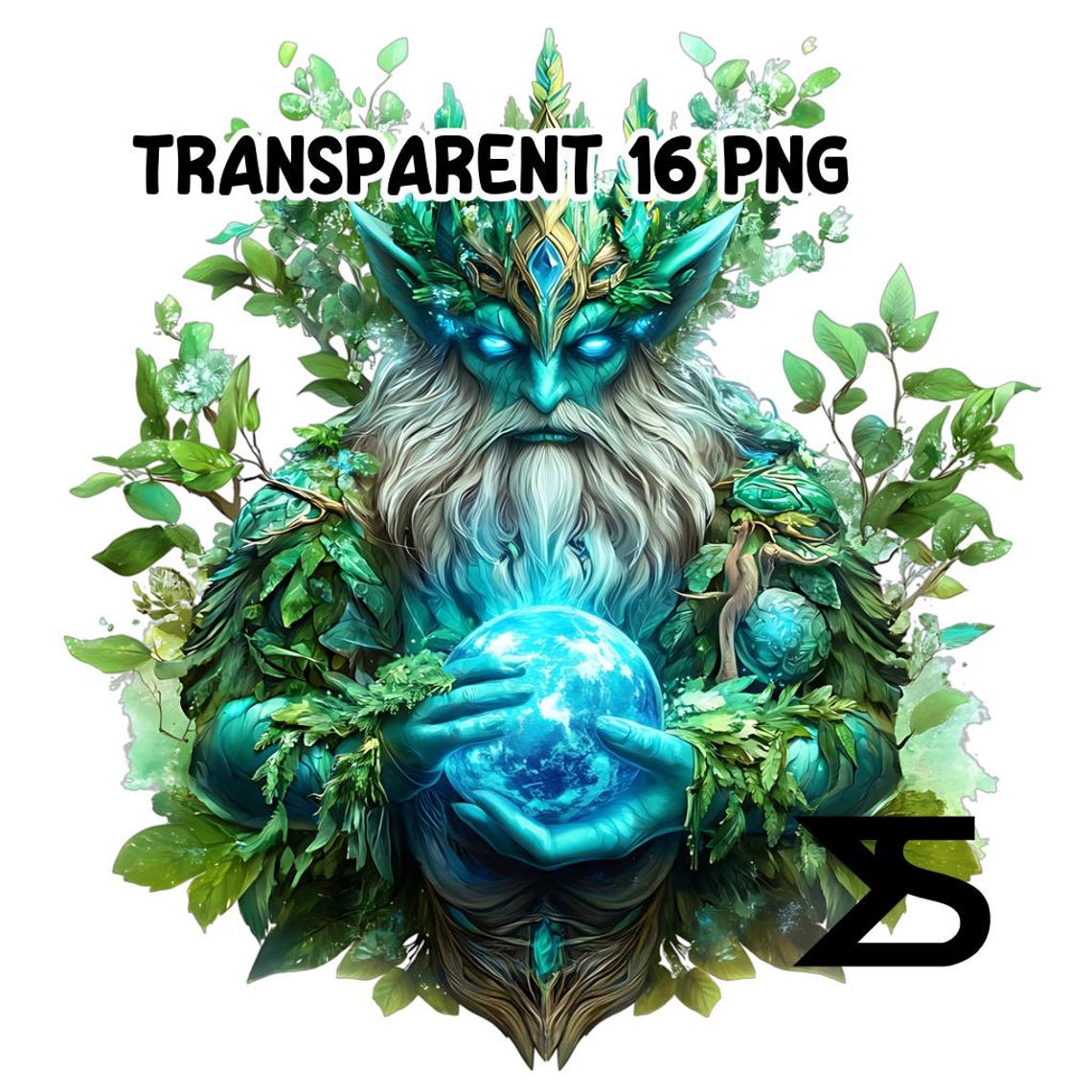 Watercolor Earth Guardian PNG Image on Transparent Background, Digital ...
