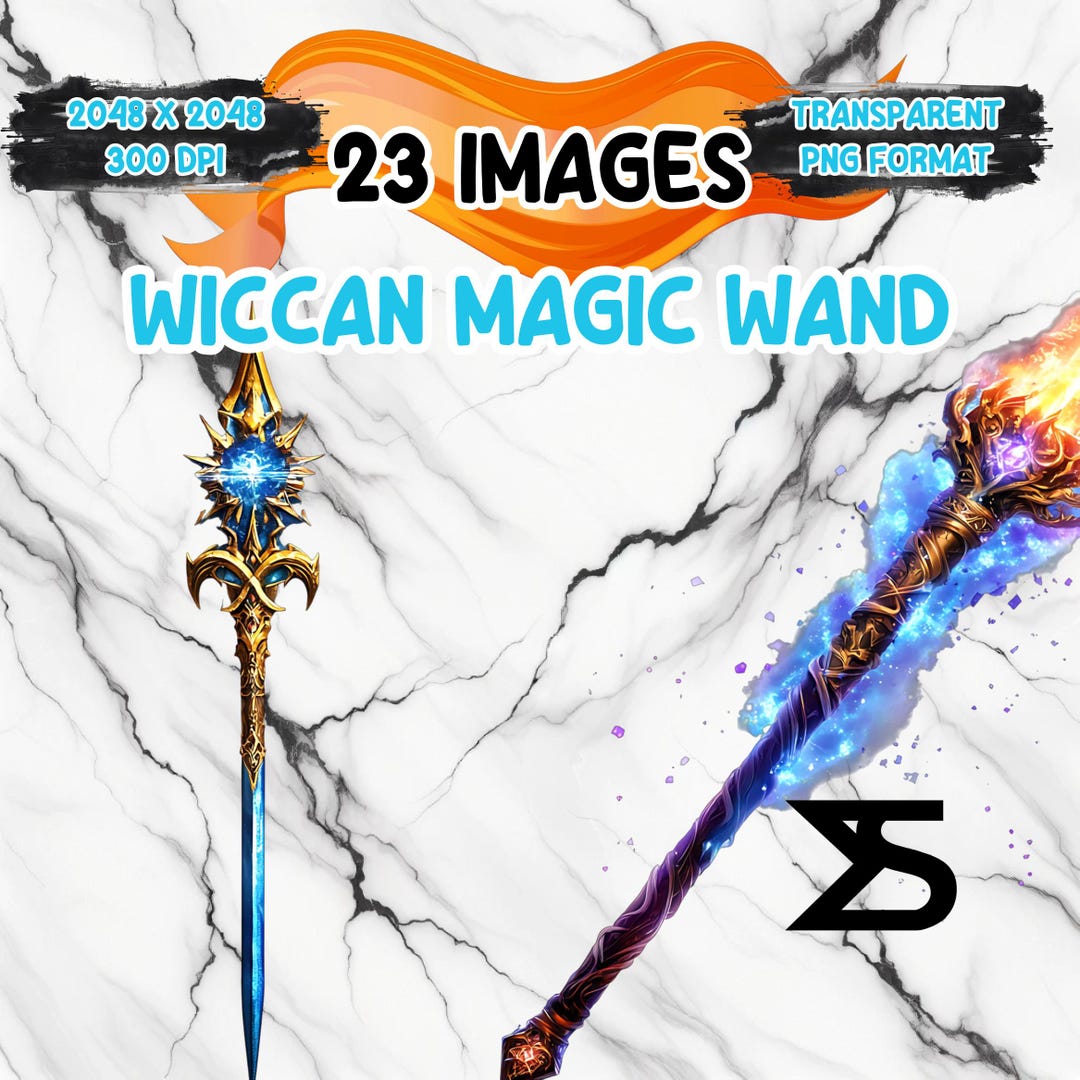 Watercolor Wiccan Magic Wand PNG Image on Transparent Background ...