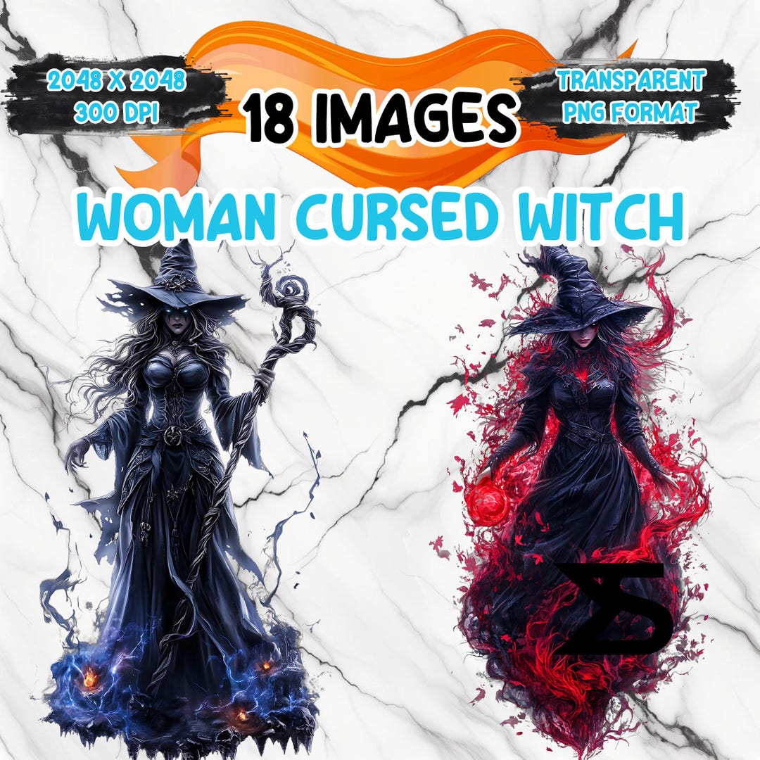 Watercolor Woman Cursed Witch PNG Clipart Image, Transparent Background ...