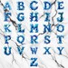Watercolor Ocean Alphabet PNG Image on Transparent Background, Digital ...