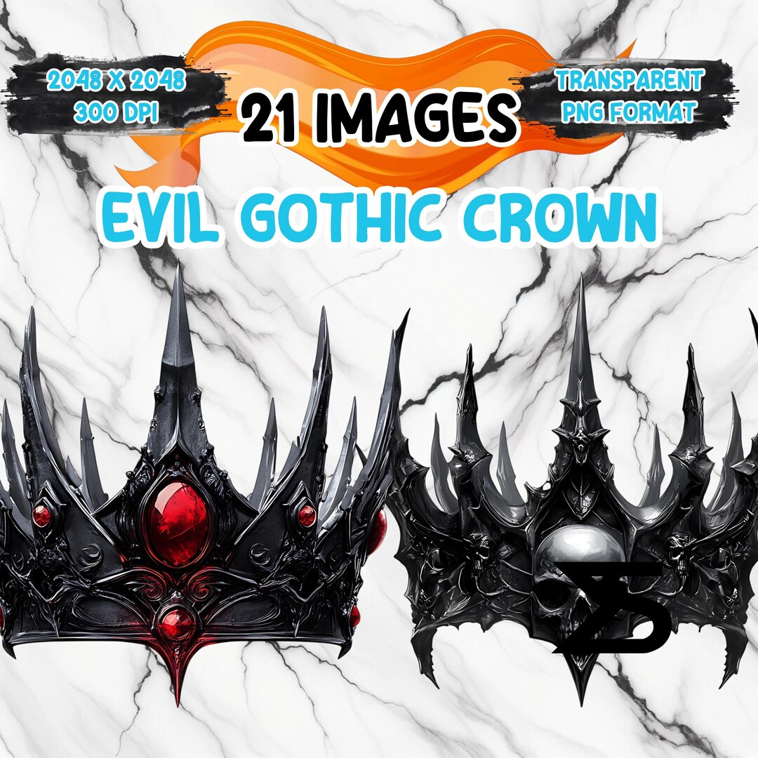 Watercolor Evil Gothic Crown PNG Image on Transparent Background ...