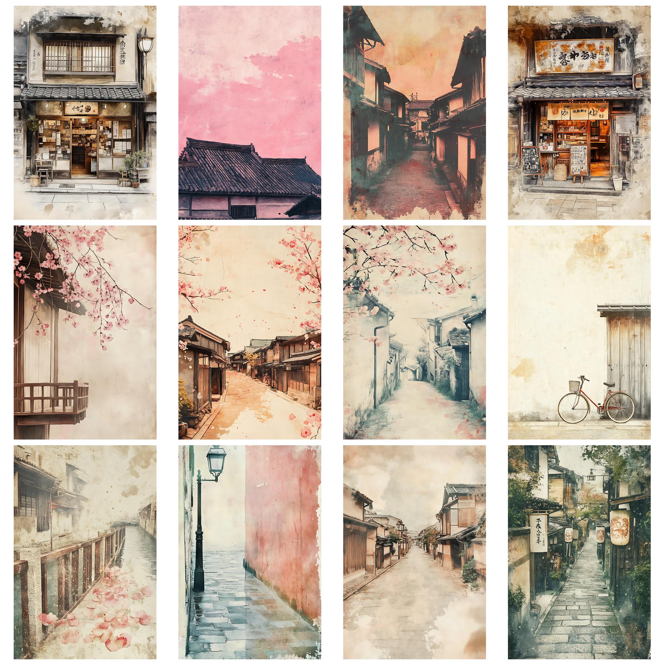 Kyoto Streets Vintage Japanese Ephemera Junk Journal Kit With Washi ...