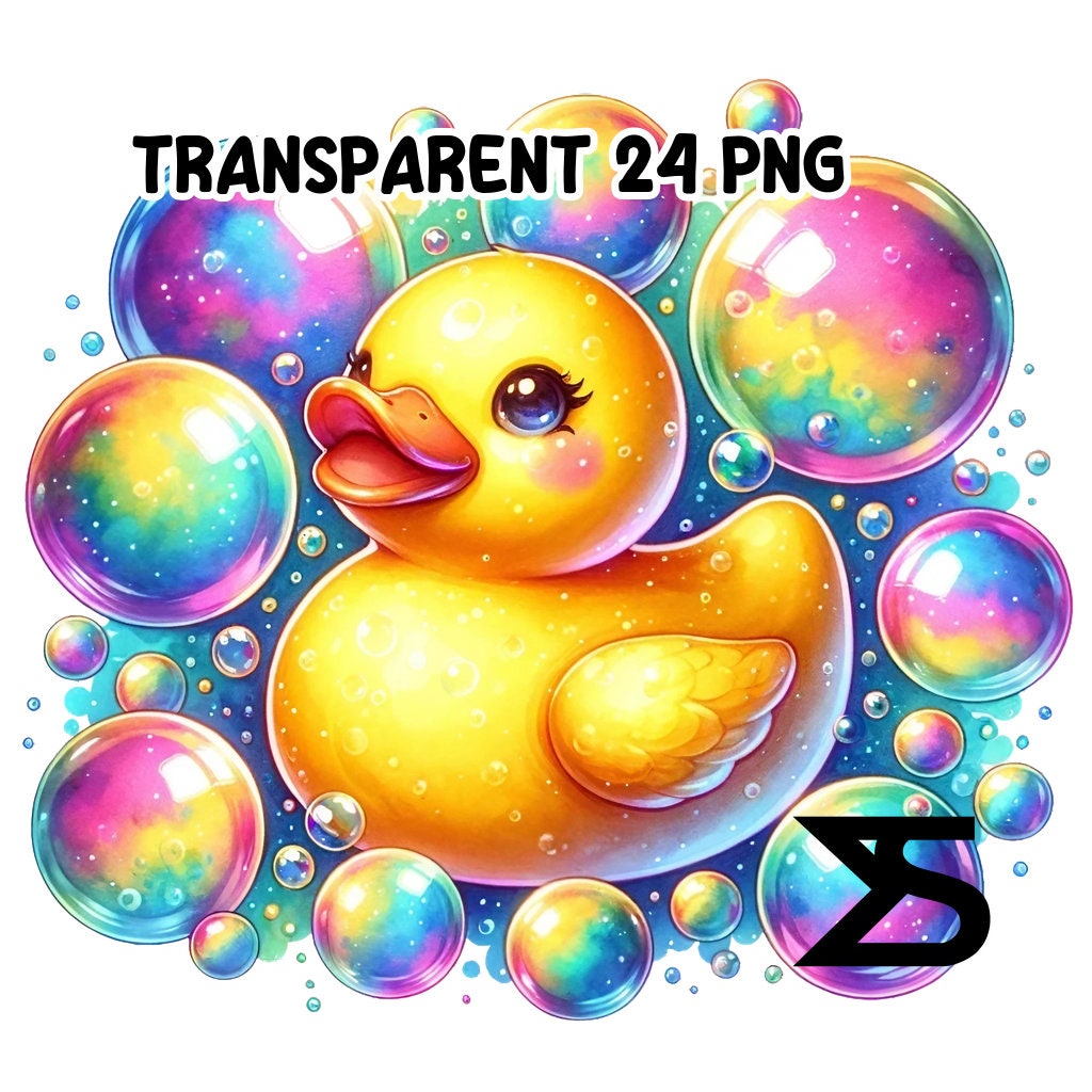 24 Rubber Duck Clipart Bundle Png, Clipart Bundle, Commercial Use ...