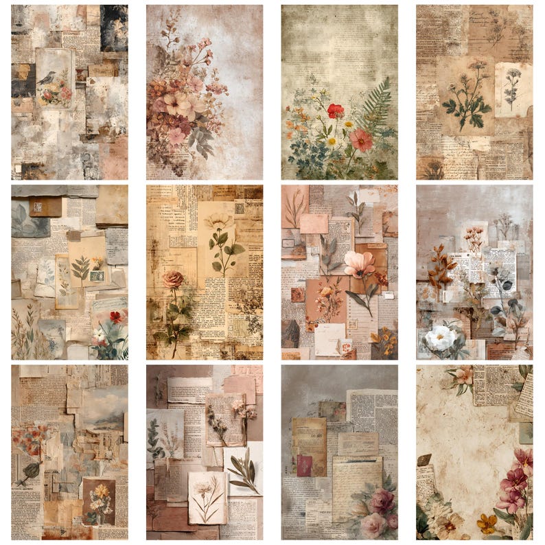 Newspaper Ephemera Mix Vintage Newspaper Pages Ephemera Pack for Junk ...