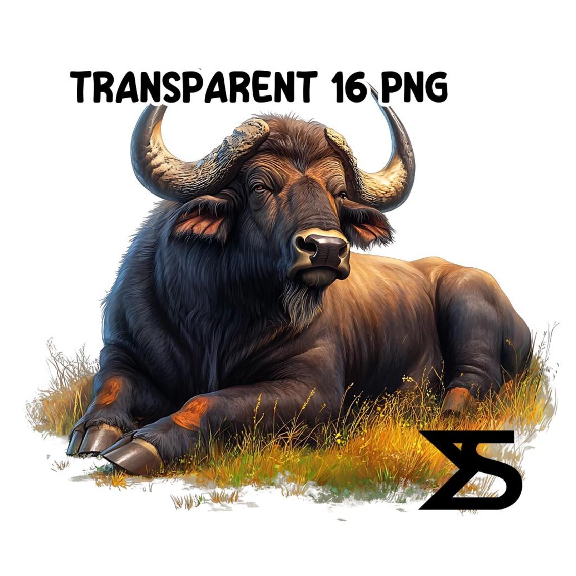 Watercolor Majestic Buffalo PNG Image, Buffalo Clipart Bundle ...