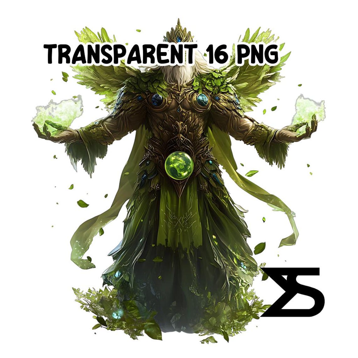 Watercolor Earth Guardian PNG Image on Transparent Background, Digital ...