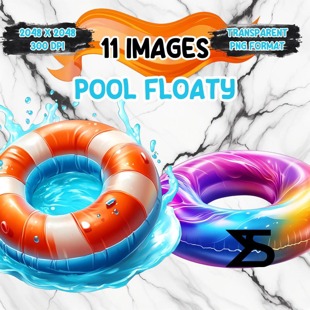 Watercolor Pool Floaty PNG Image on Transparent Background, Digital ...