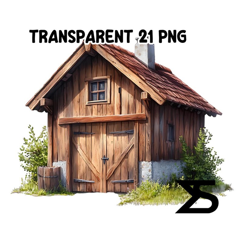 Watercolor Shed PNG Image on Transparent Background, Digital Sticker ...