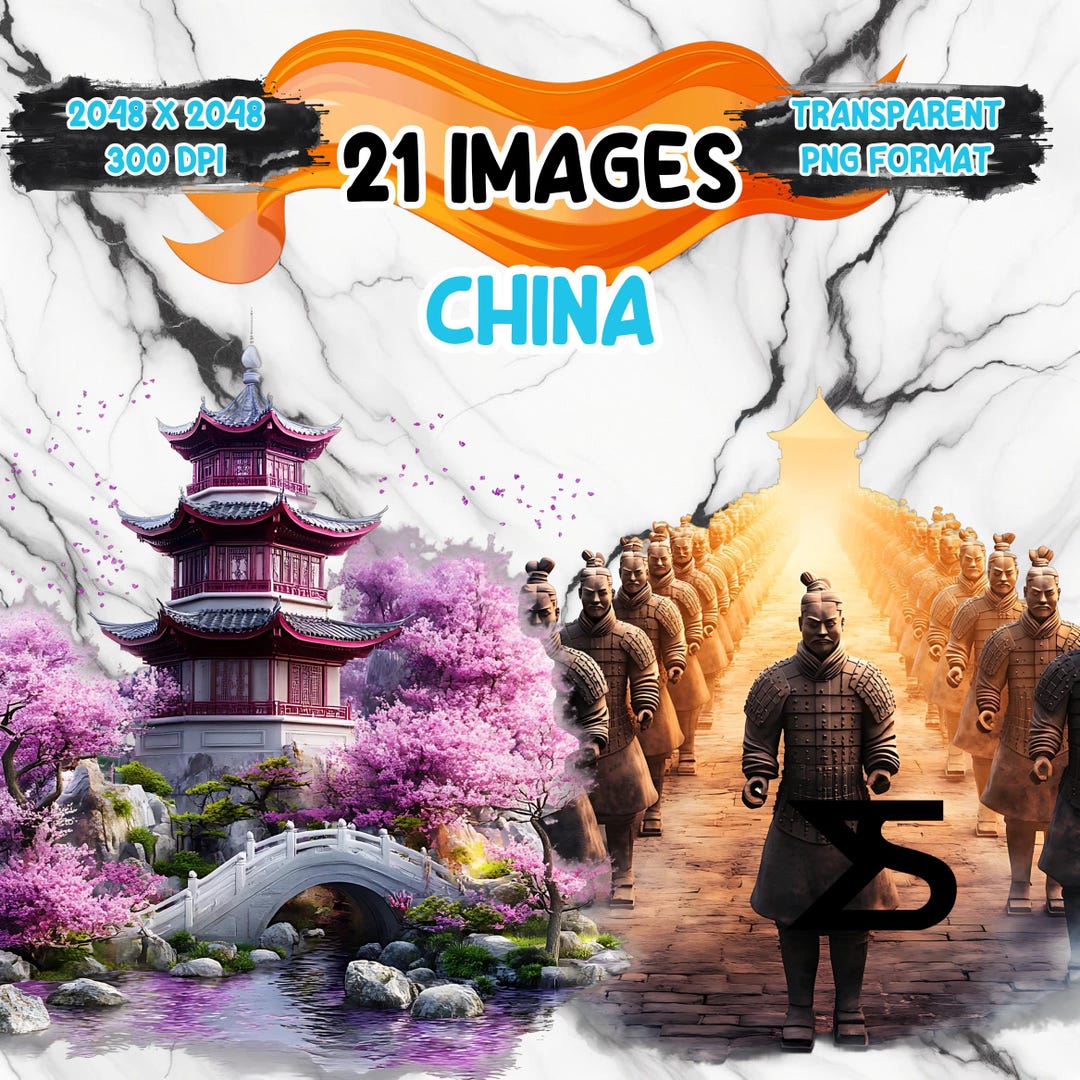 Watercolor China PNG Image, China Clipart Bundle, Commercial Use ...