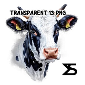 Kuh Clipart Bundle, Instant Download, kommerzielle Nutzung, Planer ...