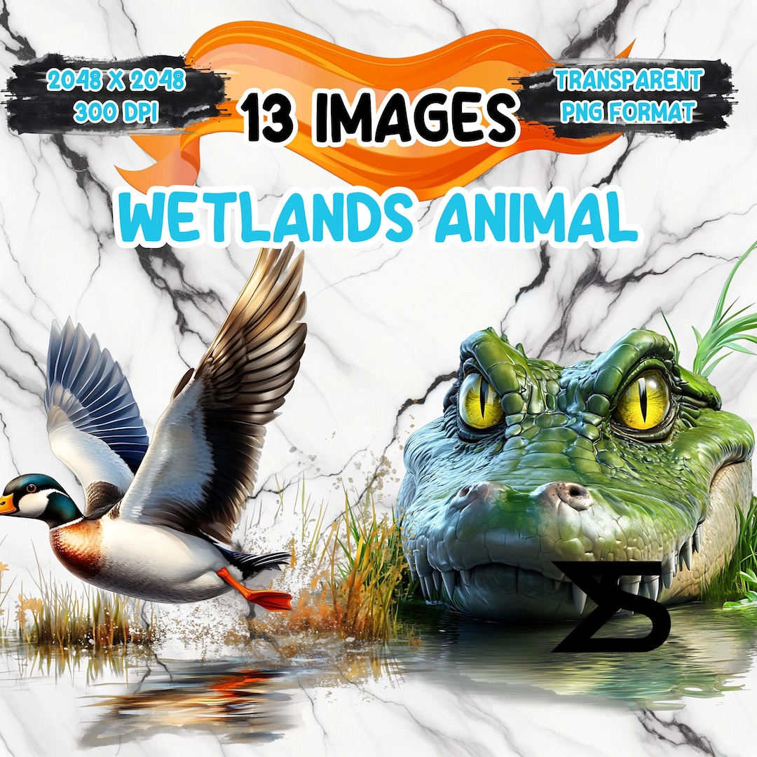 Watercolor Wetlands Animal PNG Image With Transparent Background ...