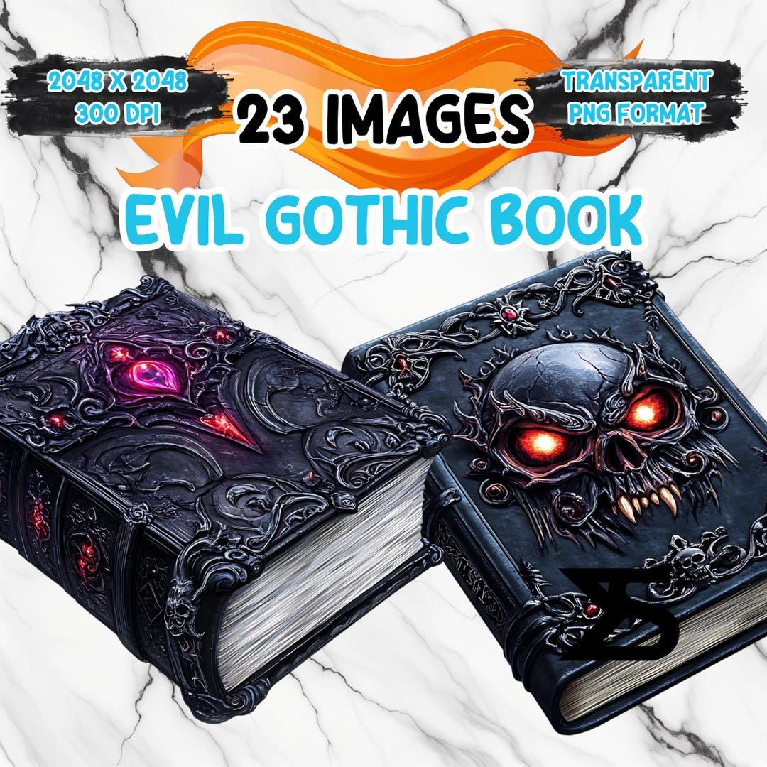 Watercolor Evil Gothic Book PNG Image on Transparent Background ...