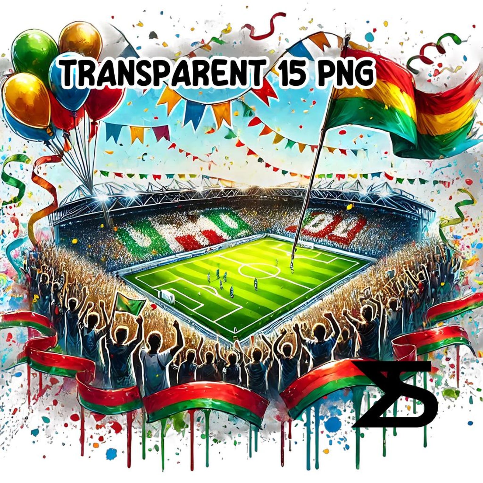 15 Watercolor Football Party Clipart , Soccer Party Clipart, Clipart ...