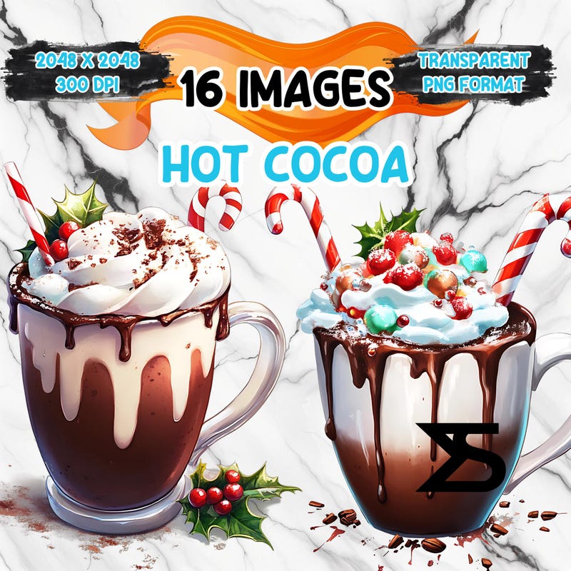 Hot Cocoa Clipart - Etsy