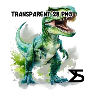 28 Watercolor Baby Dinosaur Clipart , T-rex Clipart, Clipart Bundle ...