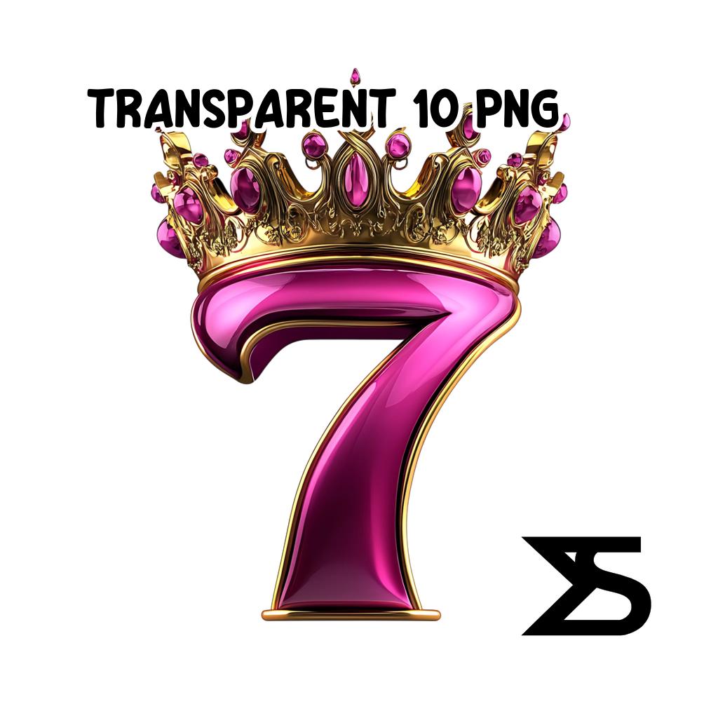 Watercolor Pink Princess Number PNG Image on Transparent Background ...