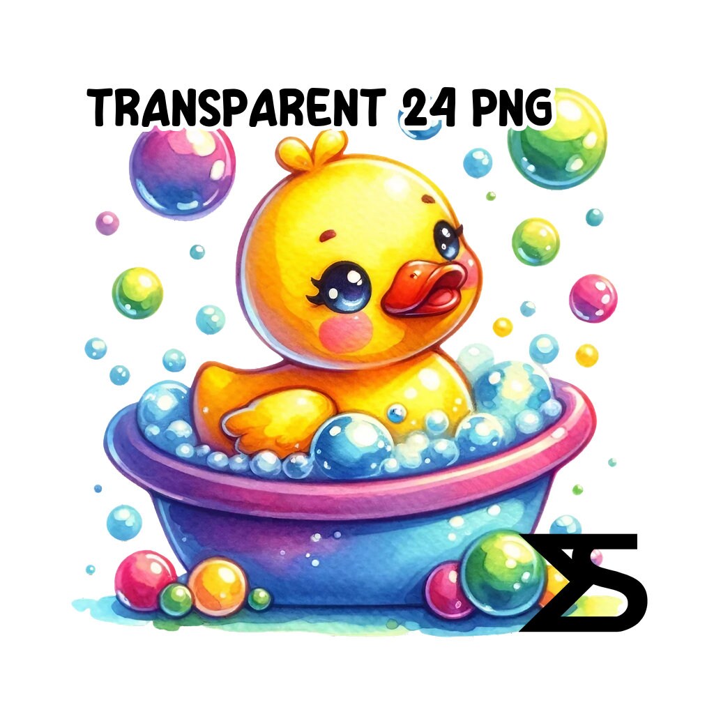 24 Rubber Duck Clipart Bundle Png, Clipart Bundle, Commercial Use ...