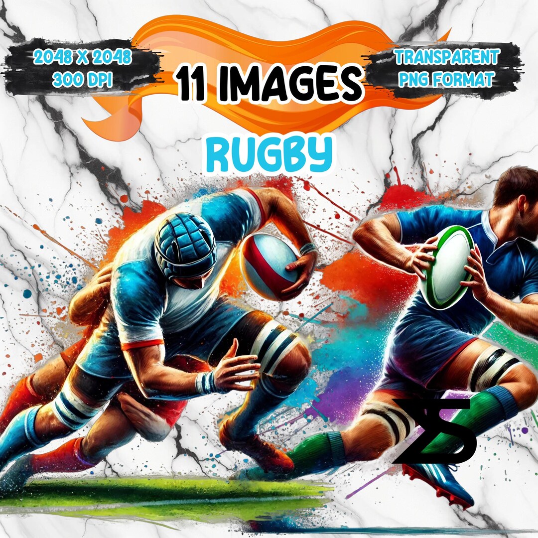 11 Watercolor Rugby Clipart , Rugby Clipart, Clipart Bundle, Commercial ...