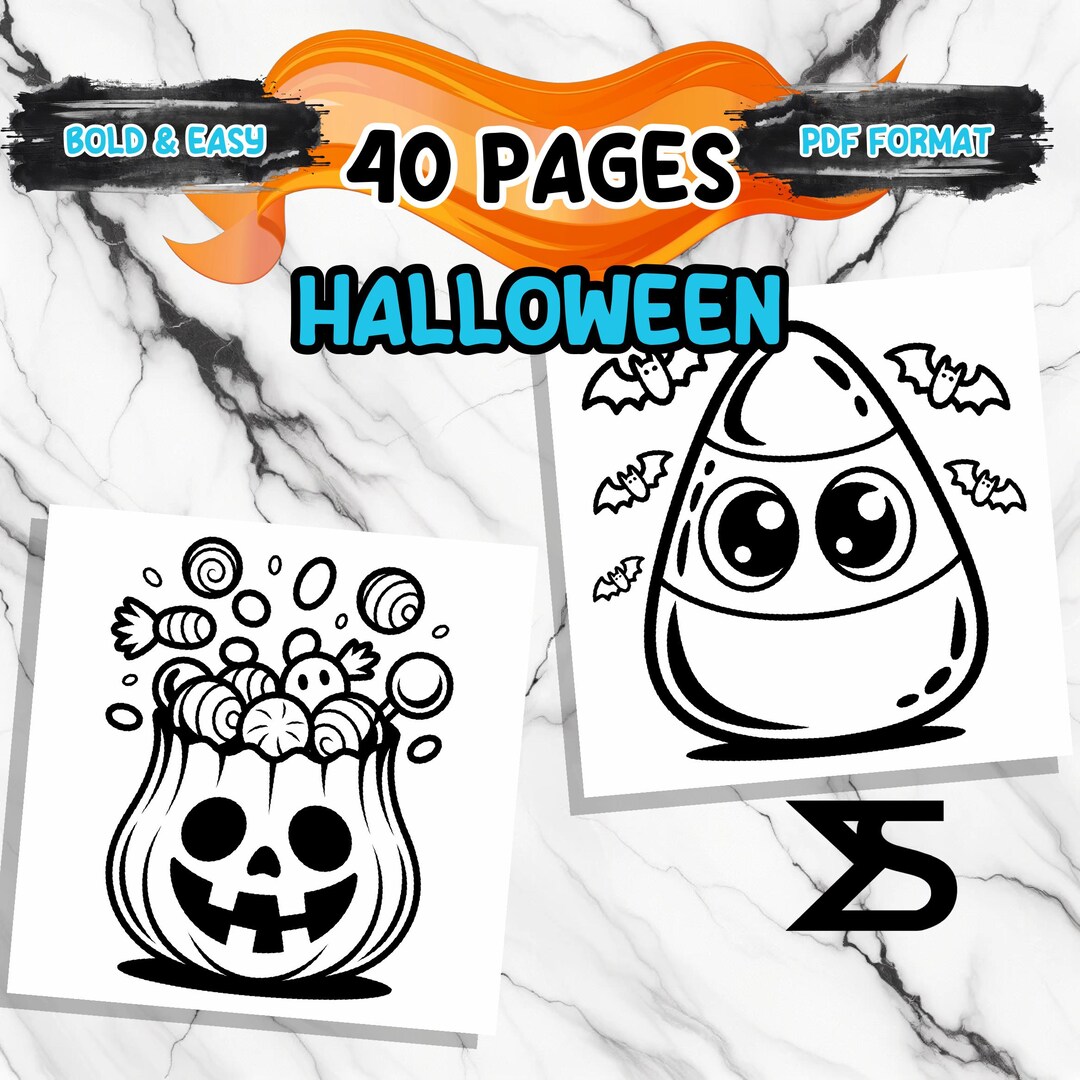 Halloween Coloring Book, Printable Adult Coloring Book, Coloring Pages ...