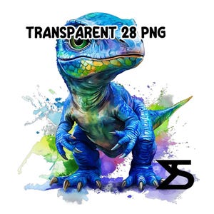 28 Watercolor Baby Dinosaur Clipart , T-rex Clipart, Clipart Bundle ...