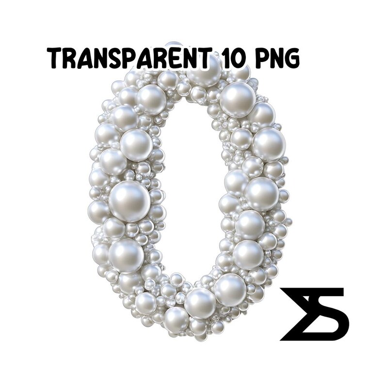 Watercolor Pearl Number PNG Image on Transparent Background, Digital ...