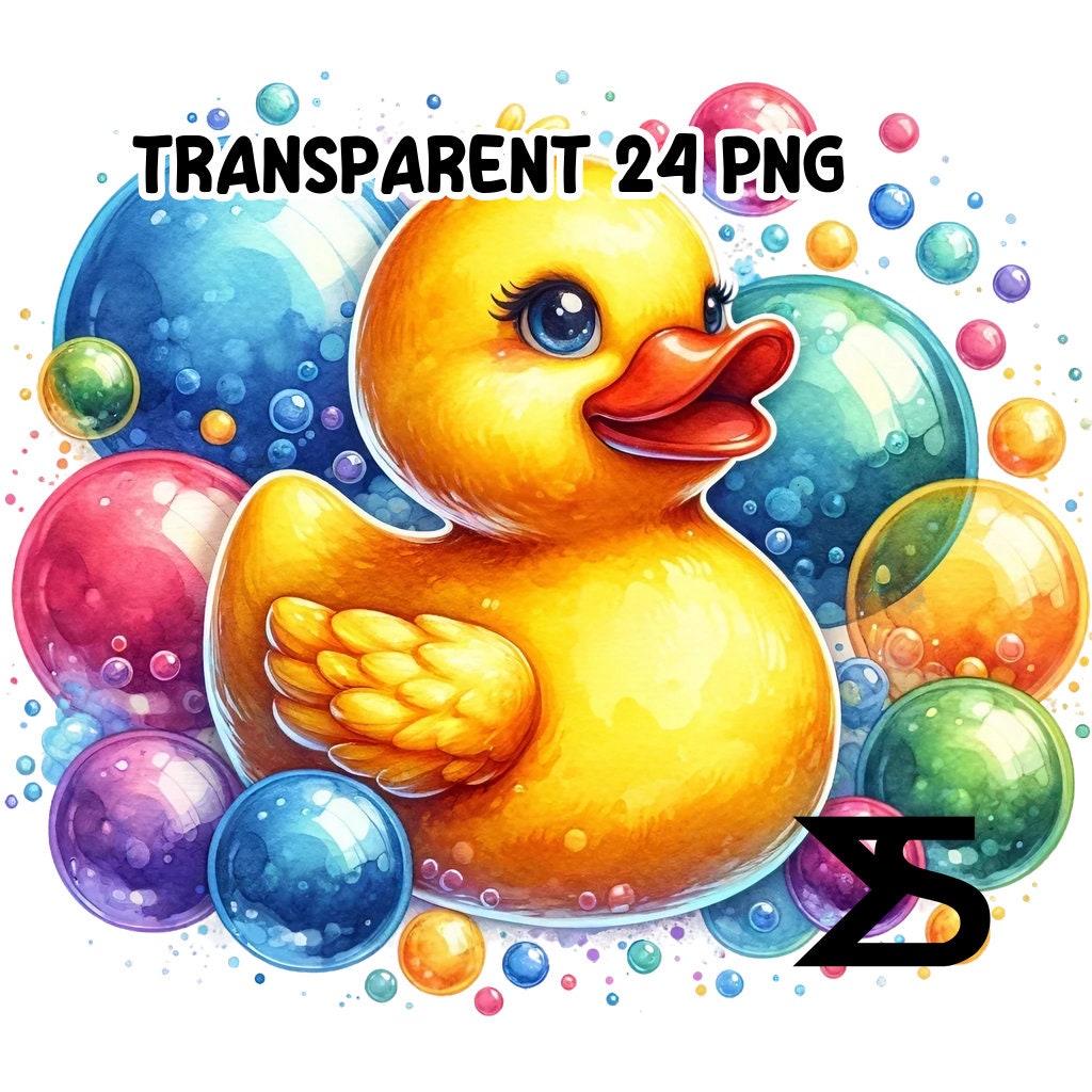 24 Rubber Duck Clipart Bundle Png, Clipart Bundle, Commercial Use ...