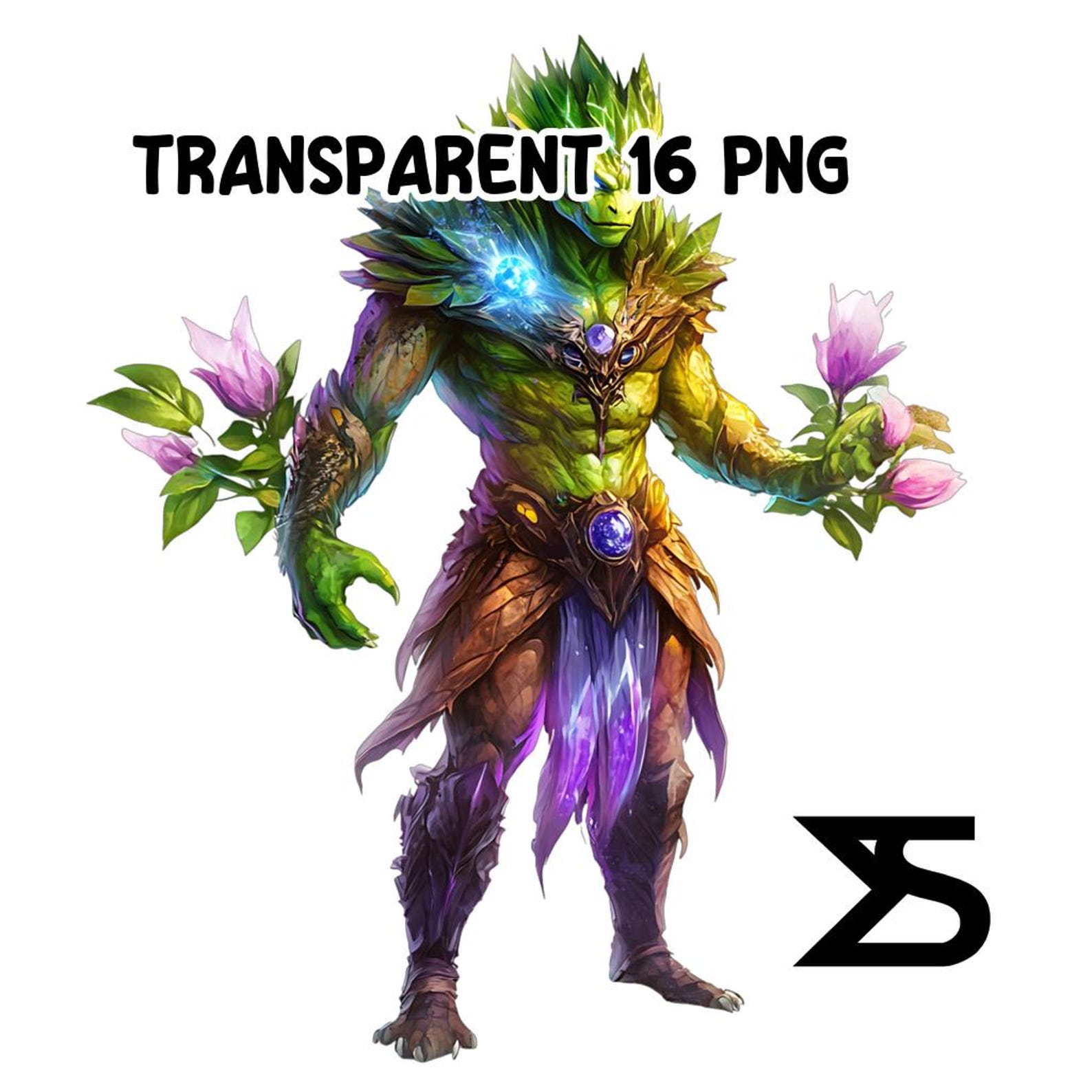 Watercolor Earth Guardian PNG Image on Transparent Background, Digital ...
